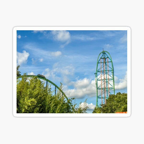 "Kingda Ka" Sticker for Sale by Crispcoasters | Redbubble