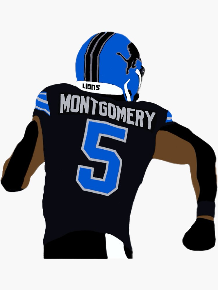 "David Montgomery Sticker" Sticker for Sale by Logan Tucker | Redbubble