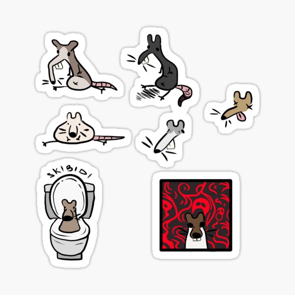 "funny rats sticker pack meme silly creatures" Sticker for Sale by ...