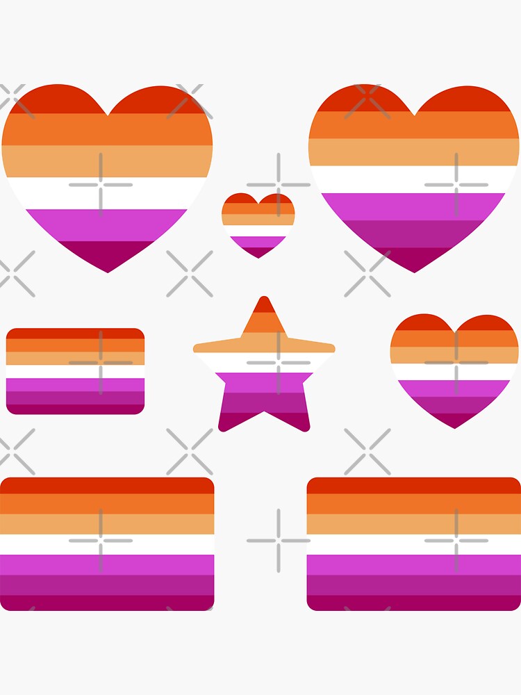 "Lesbian Pride Sticker Pack. WLW flag pack." Sticker for Sale by ...