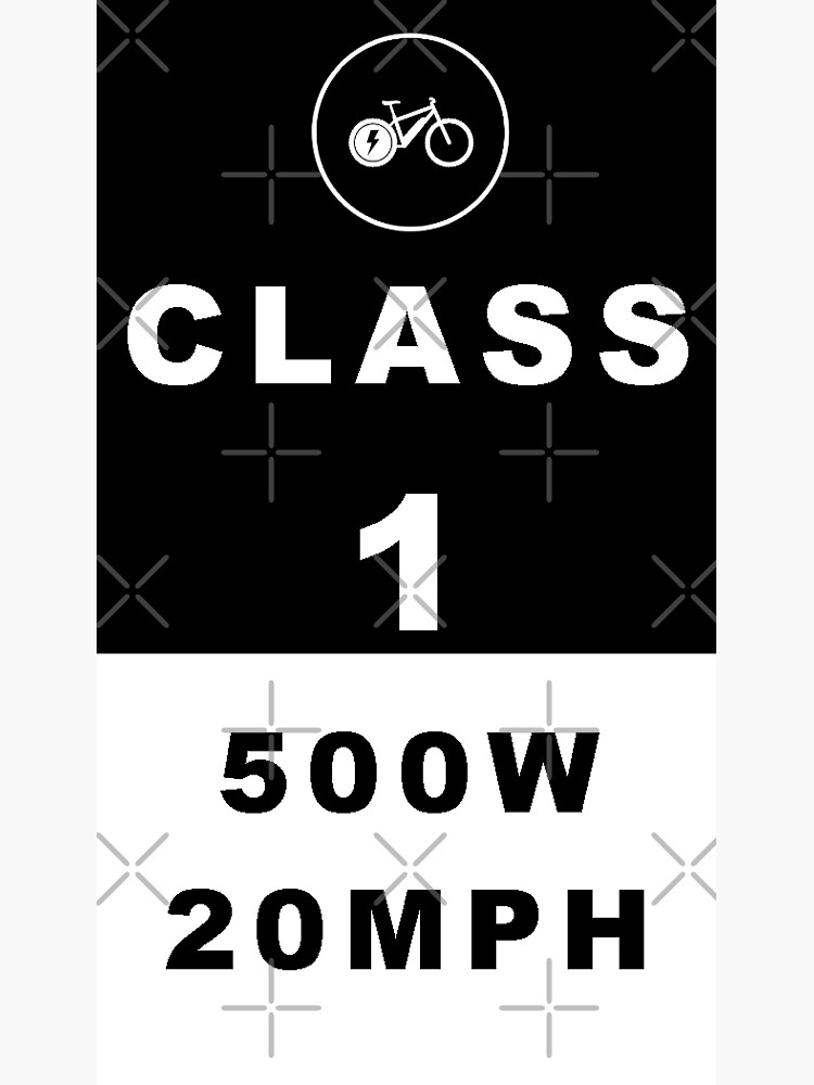 "Ebike Class 1 500W 20 MPH Decal " Sticker for Sale by ebikeYukon ...