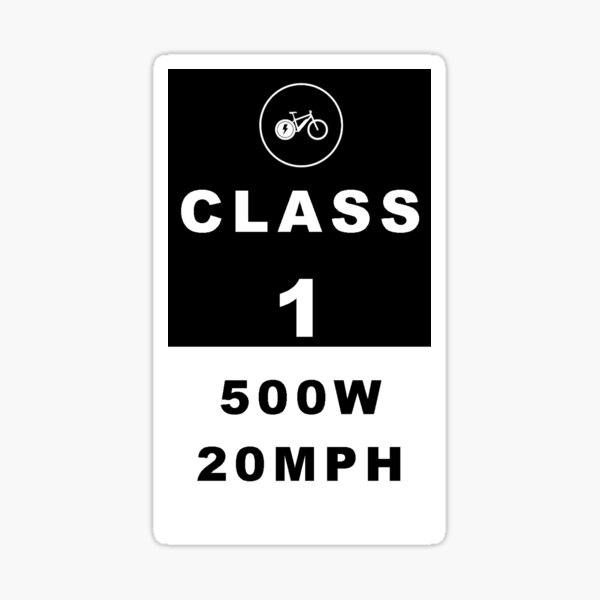 "Ebike Class 1 500W 20 MPH Decal " Sticker for Sale by ebikeYukon ...