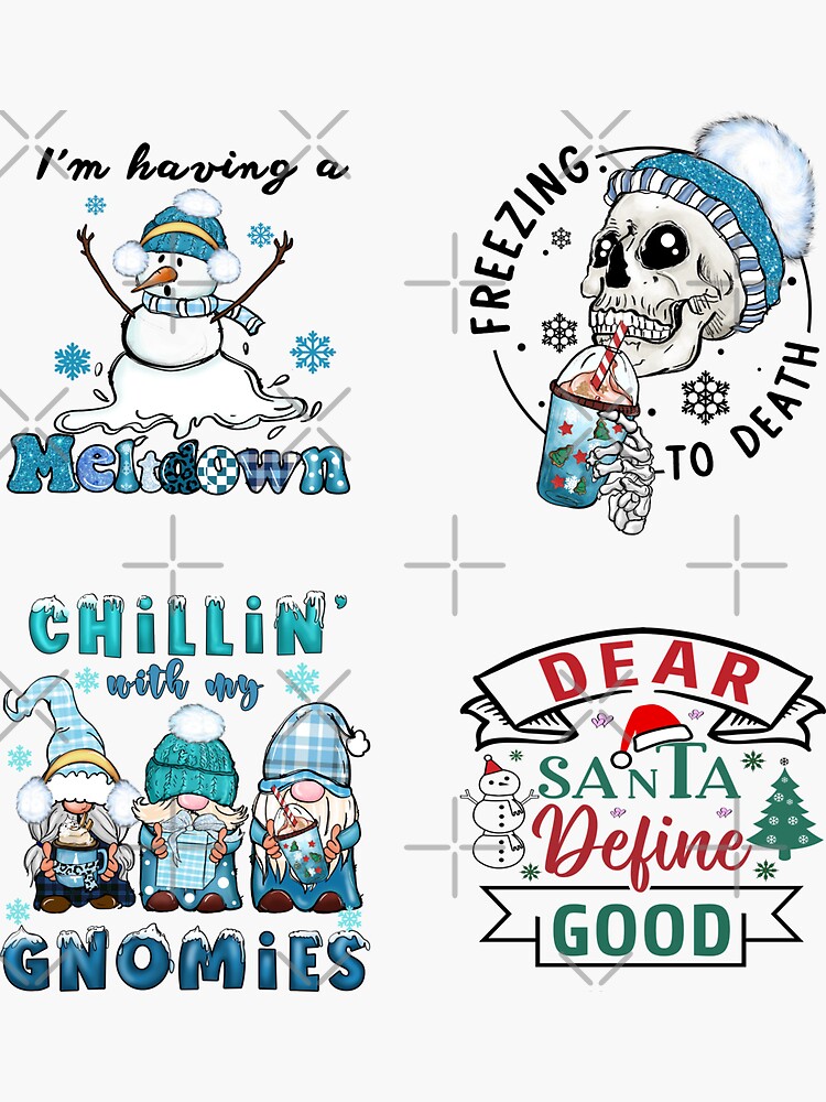 "Winter Sucks Sticker Pack 2" Sticker for Sale by Loot-Dragon | Redbubble