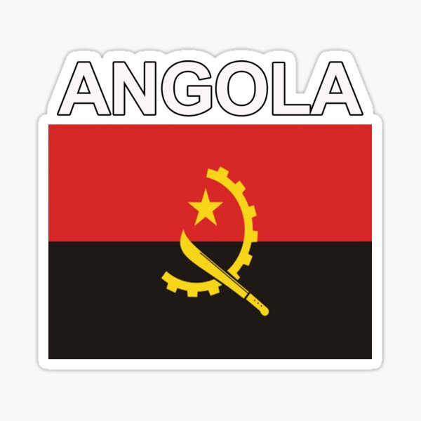 "Angola Flag National Design" Sticker for Sale by merchhost | Redbubble