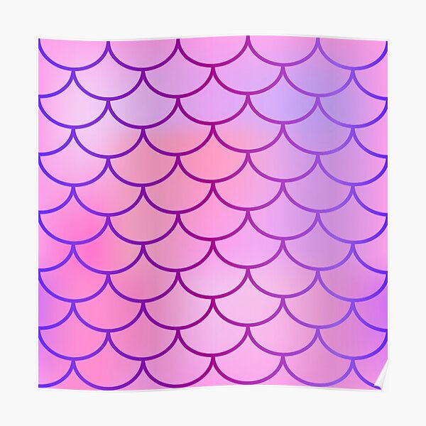 "Hot Pink Mermaid Pattern " Poster by newburyboutique | Redbubble