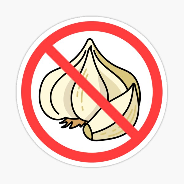 "Anti Garlic! I Hate Garlic" Sticker for Sale by PMCreative | Redbubble