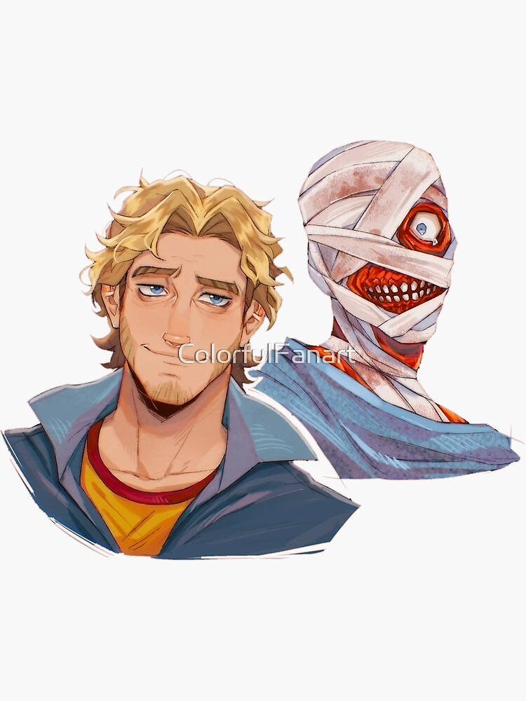 "Curly Mouthwashing" Sticker for Sale by ColorfulFanart | Redbubble