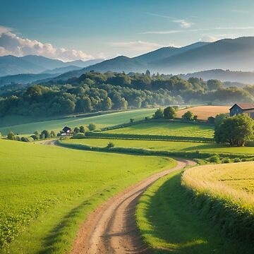 "Ranch landscape" Sticker for Sale by vekotpu | Redbubble