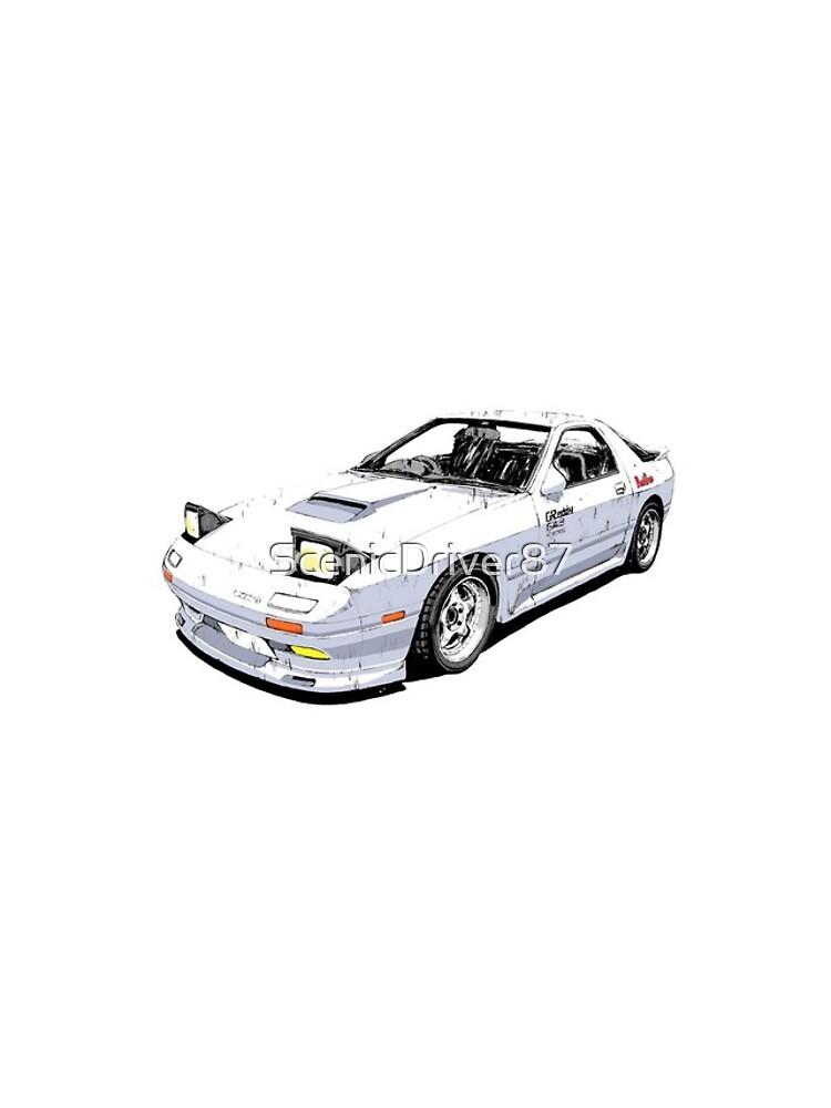"White Comet RX7 FC3S initial D" iPhone Case for Sale by ScenicDriver87 ...