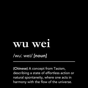 "Wu Wei Definition, Meaning of Wu Wei" Sticker for Sale by lagunaklein ...