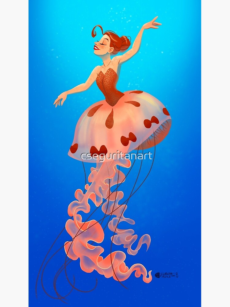"Jelly Mermaid" Poster for Sale by cseguritanart | Redbubble