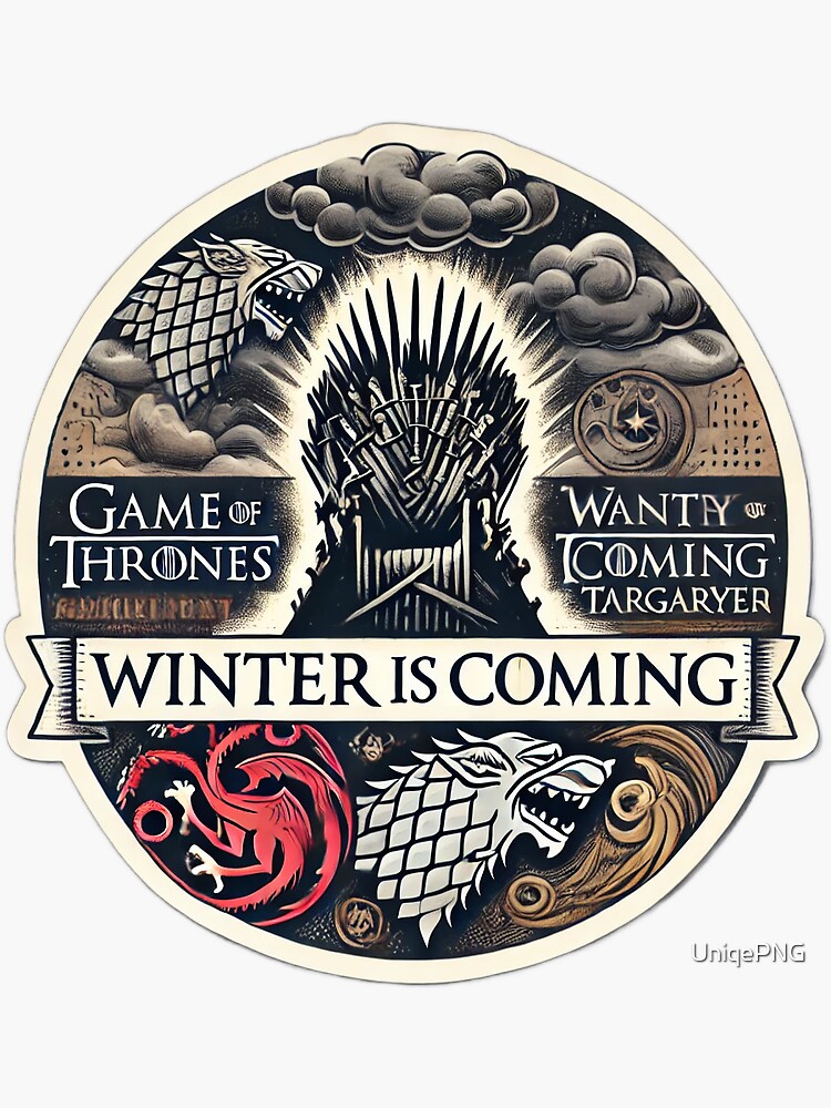 "Game of Thrones" Sticker for Sale by UniqePNG | Redbubble