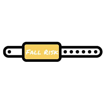 "Fall Risk Hospital Bracelet" Sticker for Sale by Margaret802 | Redbubble