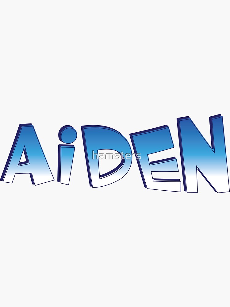 "Aiden" Sticker for Sale by hamsters | Redbubble