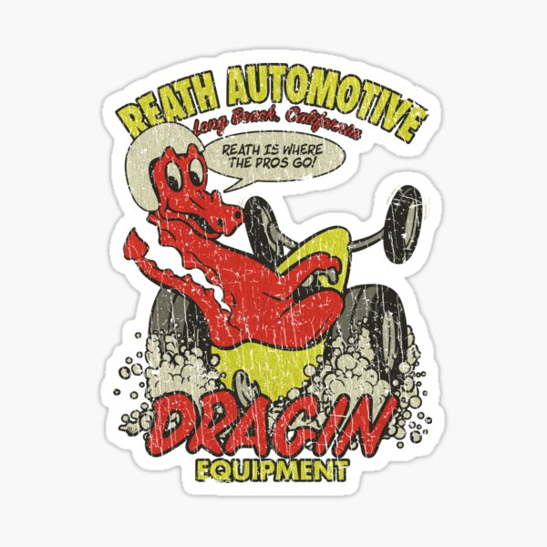 "Reath Automotive Dragin Equipment 1957" Sticker for Sale by ...
