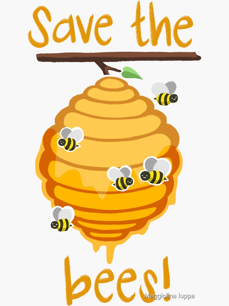 "Save the Bees" Sticker by miuppa | Redbubble