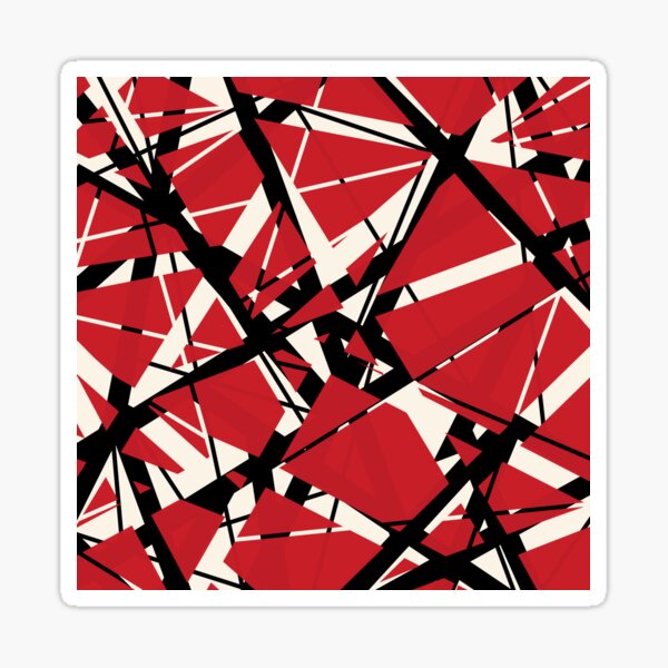 "EVH: authentic stripes design (red)" Sticker by leAnomis | Redbubble