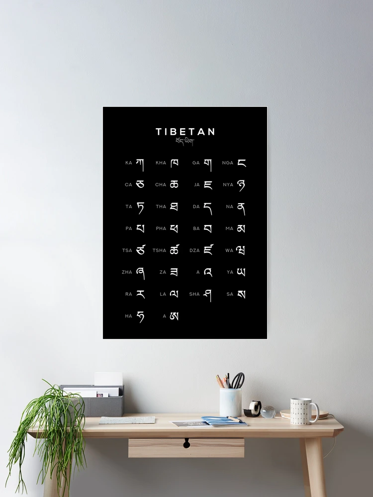 Tibetan Alphabet Chart