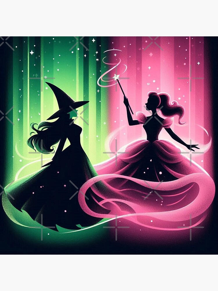 "Elphaba & Glinda Wicked the Musical Defying Gravity" Art Print for ...