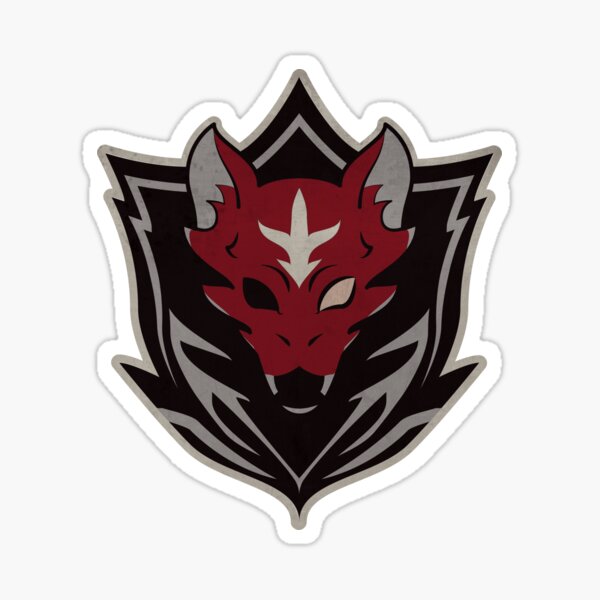 "Gundam: Requiem for Vengeance Red Wolf Squadron Insignia" Sticker for ...