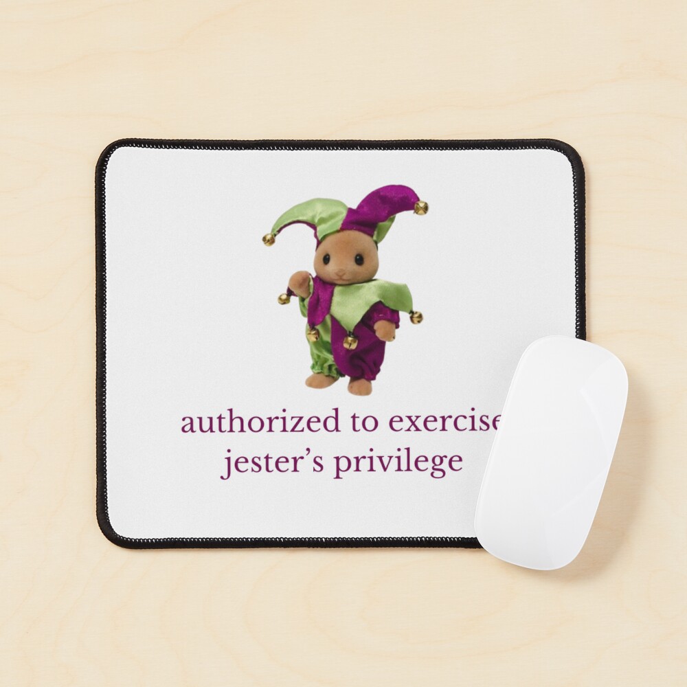 "authorized to exercise jester's privilege" Sticker for Sale by ...