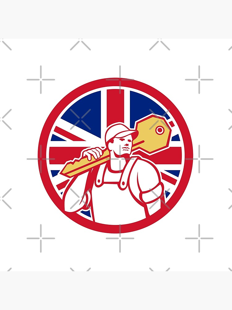 "British Locksmith Union Jack Flag Icon" Poster by patrimonio | Redbubble