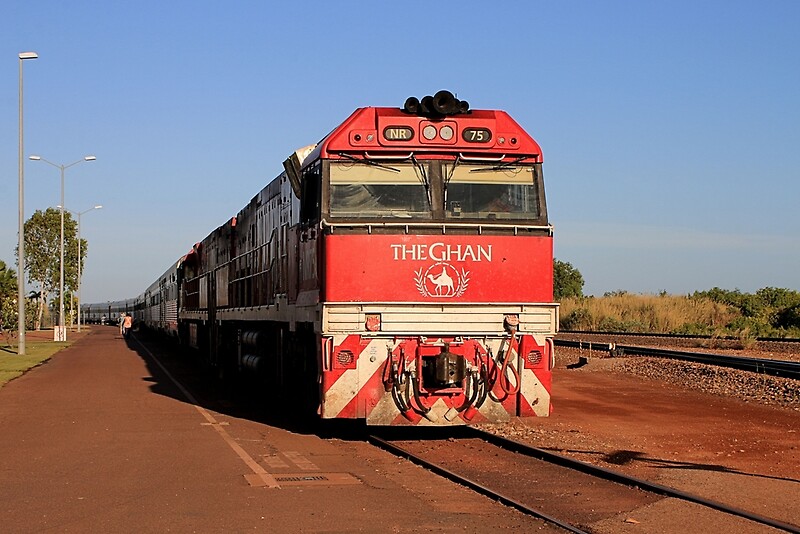 "The Ghan train locomotive, Darwin" by FranWest | Redbubble