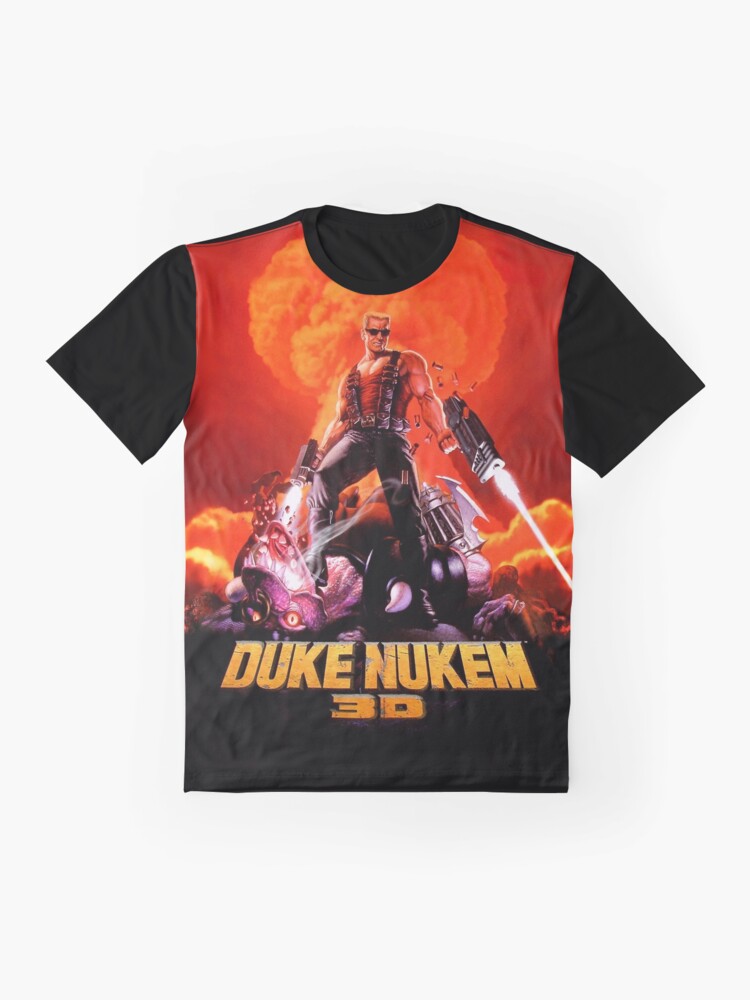 "Duke Nukem 3D retro game print (High Contrast)" T-shirt for Sale by ...