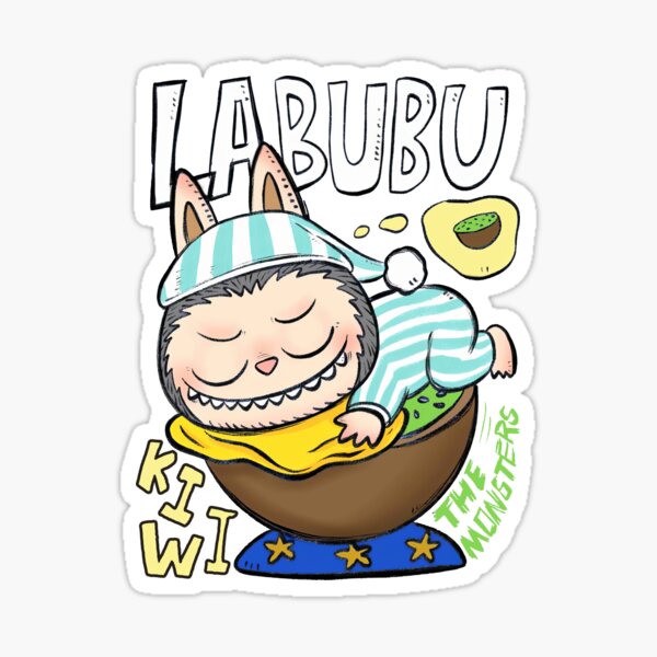 "POP MART Labubu Sleep Cute Cartoon 2 By Popmart" Sticker for Sale by ...