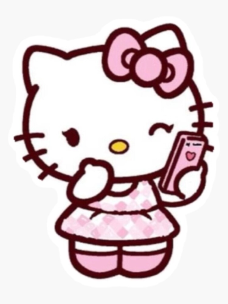 "Hello kitty selfie" Sticker for Sale by annabaoo | Redbubble