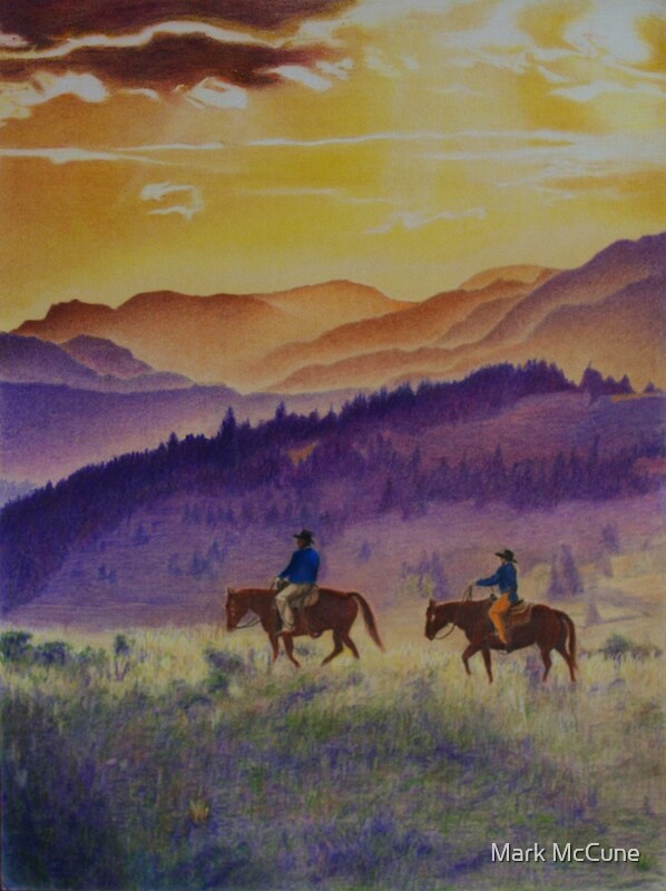 "Ridin' the west" by Mark McCune | Redbubble