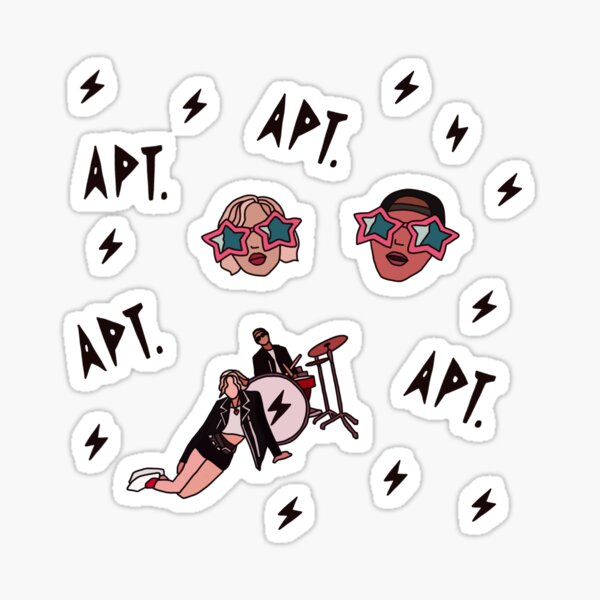 "APT" Sticker for Sale by lalashellsArt | Redbubble
