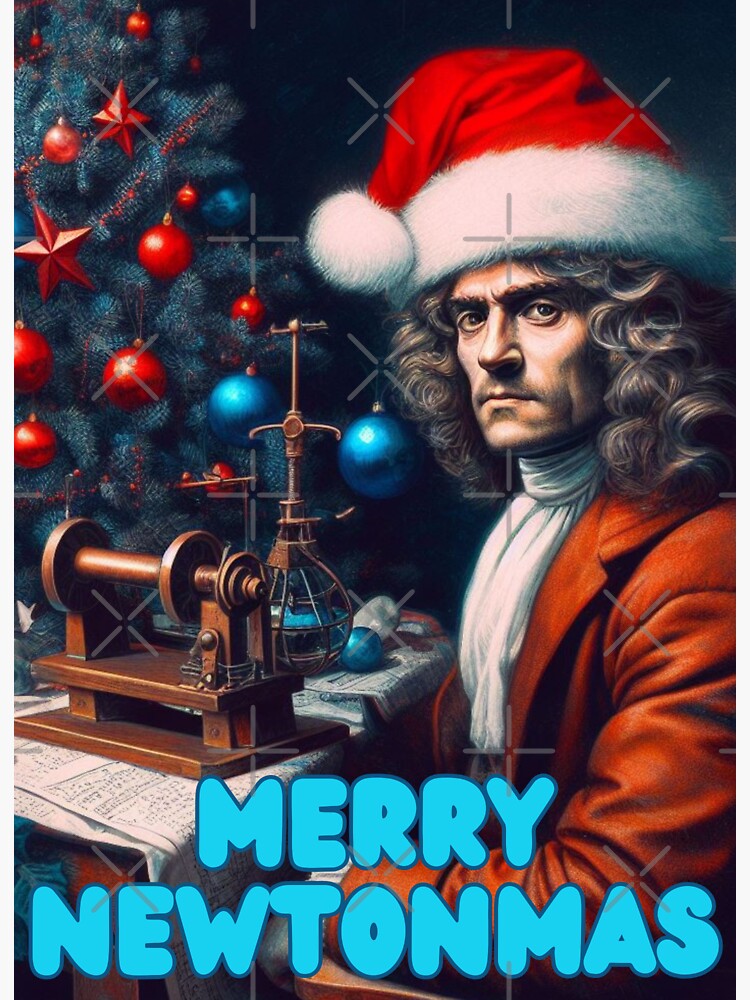"Merry Newtonmas Sir Isaac Newton Christmas (Style 2)" Sticker for Sale ...