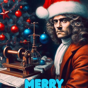 "Merry Newtonmas Sir Isaac Newton Christmas (Style 2)" Sticker for Sale ...