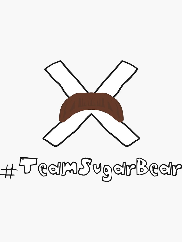 "Team Sugar Bear" Sticker for Sale by ashleafjb | Redbubble