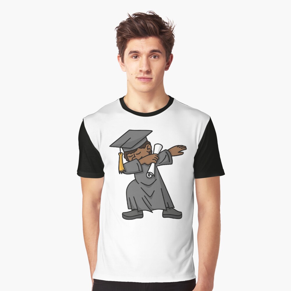 "Black boy student dab dabbing graduation school" Sticker for Sale by ...