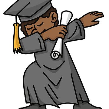 "Black boy student dab dabbing graduation school" Sticker for Sale by ...