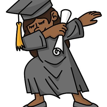 "Black girl student dab dabbing graduation school" Sticker for Sale by ...