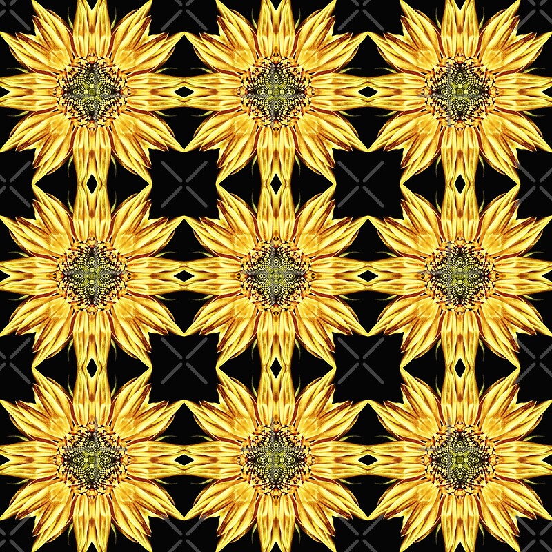 "Sunflower Manipulation Grid" by Karen Stahlros | Redbubble