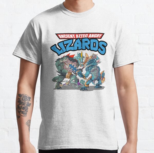 "Ancient Aztec Angry Lizards Lizardmans" Classic T-Shirt by Dorudoru ...
