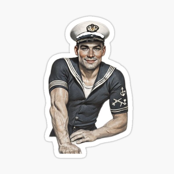 "Hello Sailor Navy Gay Pride Graphic Design" Sticker for Sale by ...