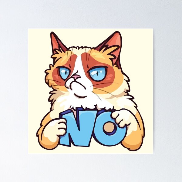 Grumpy Cat Outline No