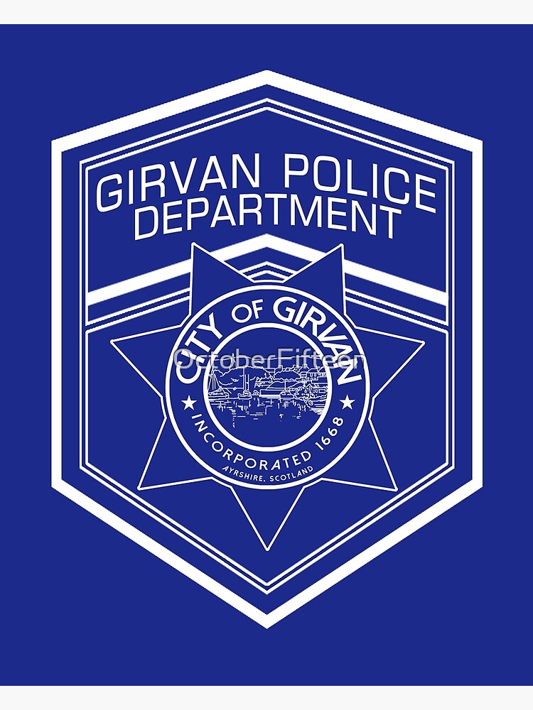 "Girvan PD Logo Plain White" Art Print by OctoberFifteen | Redbubble