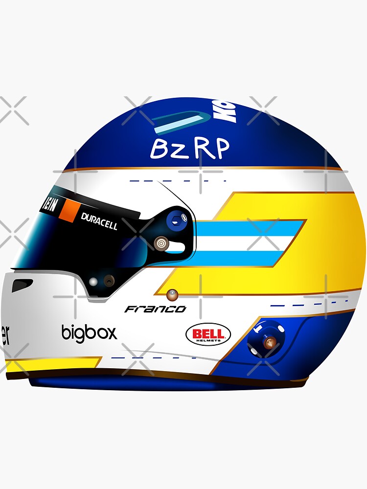 "Franco Colapinto helmet" Sticker by highvoltage93 | Redbubble