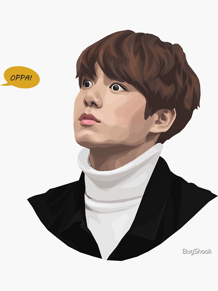 "Jungkook Oppa" Sticker for Sale by BugShook | Redbubble