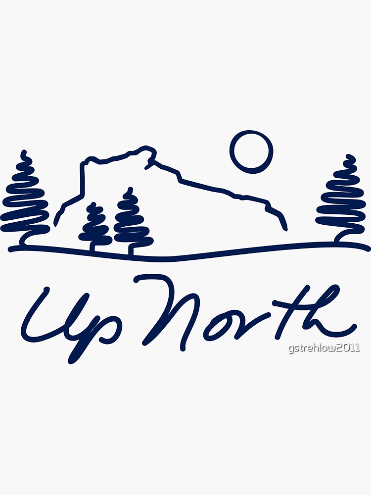 "Wisconsin Up North Scribble" Sticker for Sale by gstrehlow2011 | Redbubble