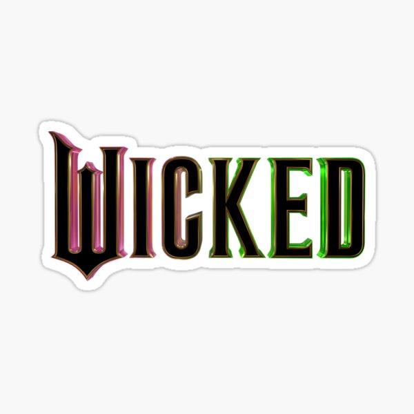 "wicked logo 3" Sticker by Leyzel | Redbubble