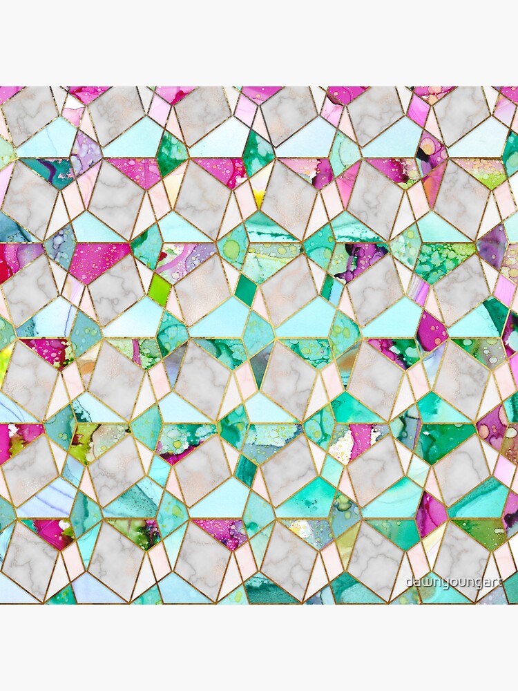 ""Geometry is Fun" " Sticker by dawnyoungart | Redbubble