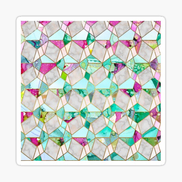 ""Geometry is Fun" " Sticker by dawnyoungart | Redbubble