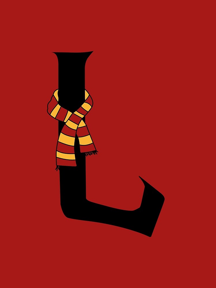 "Letter L first name harry p house lion gold yellow red wizard magic school scarf" Photographic ...